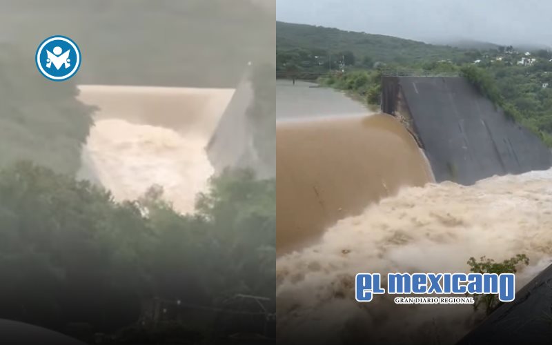 Se desborda presa Jalpan en Querétaro tras intensas lluvias